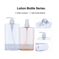 China 500ml Orange rectangle smooth with white pump for shampoo lotion bottle for sale
