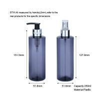 China 250ml Purple cylindrical smoothwith Silver pump/spary for shampoo lotion bottle for sale