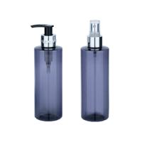 China 250ml Purple cylindrical smoothwith Silver pump/spary for shampoo lotion bottle for sale
