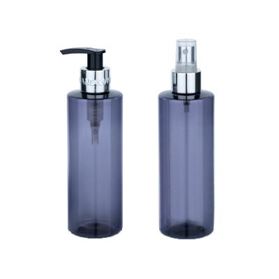 China 250ml Purple cylindrical smoothwith Silver pump/spary for shampoo lotion bottle for sale