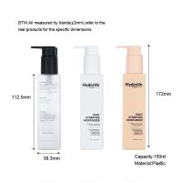 China 150ml Orange/white rectangle smooth with black/white/orange pump for shampoo lotion bottle for sale