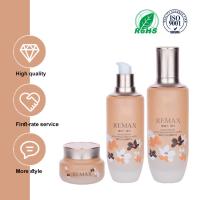 China 50g 50ml 120ml Skin Care Orange Bottle Matte Gradient Skin Care Products In Glass Bottles for sale