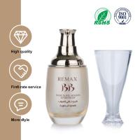 China 60ml Glass Cosmetic Packaging Golden Hued Iridescent Empty Foundation Bottle for sale