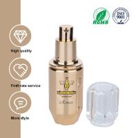 China 40ml Golden Cylinder Spray Bottle Glass Skincare Packaging For Cosmetic for sale