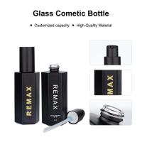 China 50ml Frosted Glass Glass Cosmetic Packaging Lotion Recycled Hexagonal Cosmetic Bottles Glass for sale