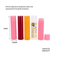 China 5g Plastic Lipstick Transparent Tube Packaging Vibrant Pink Lipstick Tube for sale