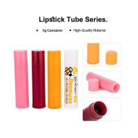 China 5g Plastic Lipstick Transparent Tube Packaging Vibrant Pink Lipstick Tube for sale