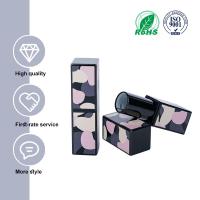China 3.5g AL Black rectangular smooth bottle with Black cap for empty lipstick tube for sale