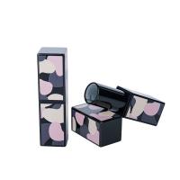 China 3.5g AL Black rectangular smooth bottle with Black cap for empty lipstick tube for sale