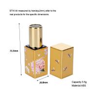 China 3.5g Gold Chinese Style Plastic Lip Balm Blue Container  Customized for sale