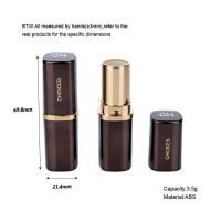 China 3.5g Brown Metallic Finish Lip Balm Tubes for sale