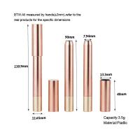 China 3.5g Rose Gold Empty Lip Balm Containers Liner Pencil Metal Lipstick Tube for sale
