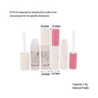 China 1.6g Frosted Cool Lip Balm Containers Tube With Beige Cap Lipstick Container Empty for sale