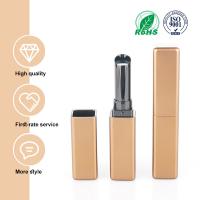 China 2.5g Clear Lip Balm Containers Luxurious Brown Metallic Exterior Antique Lipstick Tube for sale