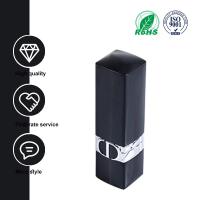China 3.5g Square Lip Balm Tubes Resilient ABS Smooth Lipstick Tube Container for sale