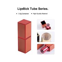 China 3.5g Luxurious Lip Balm Tubes Cranberry Red ABS Empty Lipstick Containers for sale