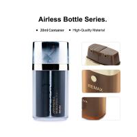 China 20ml Airless Bottles Cosmetic Packaging 105mm Vacuum Black Pump Bottle for sale
