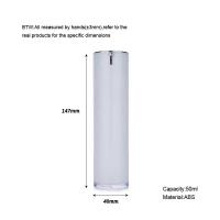 China Modern Aesthetics Airless Pump Bottles 50ml Dual Chamber Pump White Airless for sale