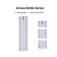 China Modern Aesthetics Airless Pump Bottles 50ml Dual Chamber Pump White Airless for sale