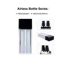 China 40ml Plastic Transparent Rectangle Clear With Black Lid For Empty Airless pump Bottle for sale