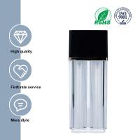 China 40ml Plastic Transparent Rectangle Clear With Black Lid For Empty Airless pump Bottle for sale