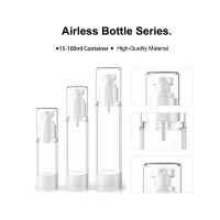China 15ml 30ml 50ml Airless Pump Bottles Plastic Vacuum Transparent Pump Bottle for sale