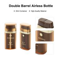 China 20ml Plastic Brown Rectangle Frosted With Brown Transparent Lid For Empty Perfume Bottle for sale