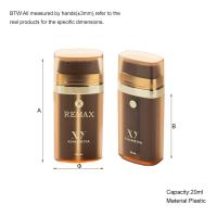 China 20ml Plastic Brown Rectangle Frosted With Brown Transparent Lid For Empty Perfume Bottle for sale