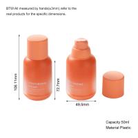 China 50ml Airless Pump Bottles Customizable Gradient Plastic Vacuum Pump Bottle Cosmetic for sale