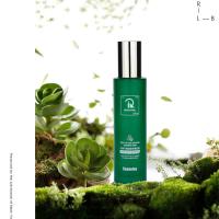 China 50g 50ml 100ml Cosmetic Packaging Green Bottle Glass Skincare Pump Bottle for sale