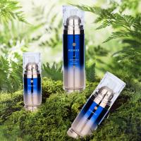 China 120ml Blue Gradient Cosmetic Packaging Bottle Glass Empty Skincare Bottles For Facial Care for sale