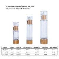 China 30ml 50ml 100ml Bamboo Capped Bottle Cosmetic Jar With Bamboo Lid For Skincare for sale