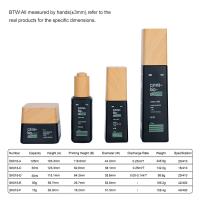 China 125ml Black Glass Skincare Glass Bottles Jars Glass Skin Care Packaging With Bamboo Lids for sale