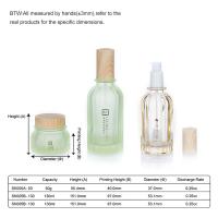 China 50g 130ml Pink Bottle Skin Care Bottle With Bamboo Lid 37mm for sale