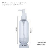 China 160ml Clear Oil Cosmetic Bottle User Friendly Make Up Remover Bottle for sale