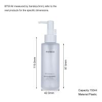 China 150ml Matte Finish Oil Cosmetic Bottle Clear Plastic Makeup Remover Bottle for sale