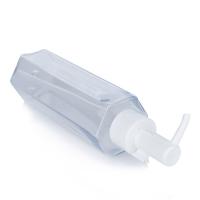 China 160ml Hexagonal Oil Cosmetic Bottle Clear Plastic Makeup Remover Bottle for sale