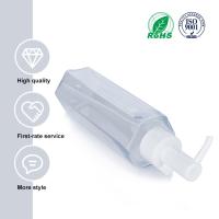 China 160ml Hexagonal Oil Cosmetic Bottle Clear Plastic Makeup Remover Bottle for sale