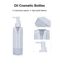 China 160ml Hexagonal Oil Cosmetic Bottle Clear Plastic Makeup Remover Bottle for sale