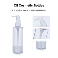 China 160ml Clear Cylindrical Plastic Eye Makeup Remover Pump Bottle 45.5mm for sale