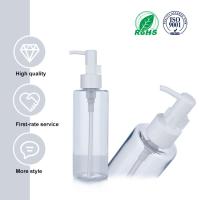 China 160ml Clear Cylindrical Plastic Eye Makeup Remover Pump Bottle 45.5mm for sale