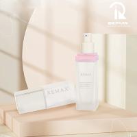China 30ml Glass Transparent rectangular clear/Frosted bottle with Pink cap for empty Foundation Bottle for sale