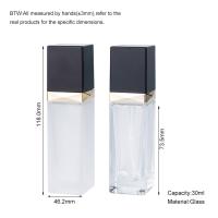 China Transparent Empty Foundation Bottle 30ml Liquid Foundation Travel Container for sale