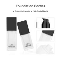 China 31.2MM 30CC Foundation Glass Bottle Frosted Glass Cosmetic Bottles for sale