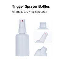 China 20ml 60ml 120ml Trigger Sprayer Bottles Plastic Clean White Bottle For Cosmetic for sale