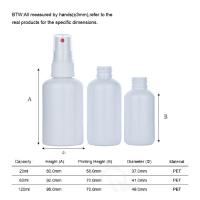 China 20ml 60ml 120ml Trigger Sprayer Bottles Plastic Clean White Bottle For Cosmetic for sale