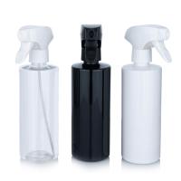 China 500ml Plastic Transparent/Black/White Clear Cylindrical Bottle With White/Black Spray For Empty Trigger Sprayer Bottle for sale