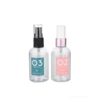China 90ml Plastic Transparent Clear Cylindrical Bottle With White/Black/Pink Lid For Empty Trigger Sprayer Bottle for sale