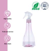 China 250ml Plastic Transparent Pink Clear Cylindrical Bottle With White Spray For Empty Trigger Sprayer Bottle for sale