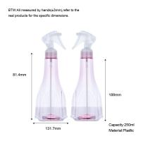 China 250ml Plastic Transparent Pink Clear Cylindrical Bottle With White Spray For Empty Trigger Sprayer Bottle for sale